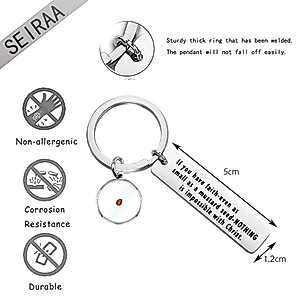 SEIRAA Mustard Seed Keychain Christian Jewelry Motivational and Religious Gift for Loved Ones If you have faith as small as a mustard seed Keychain (Mustard Seed Keychain)