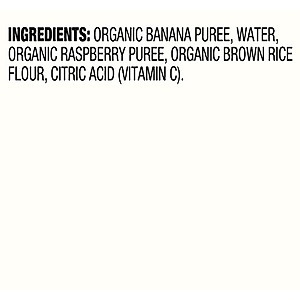 Earth's Best Organic Stage 2, Banana, Raspeberry & Brown Rice, 4.2 Ounce Pouch (Pack of 6)