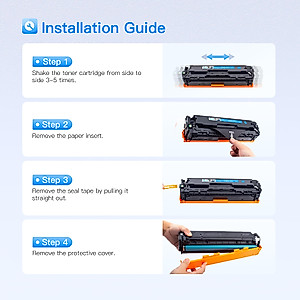 LxTek Remanufactured Toner Cartridges Replacement for Canon 131 to use with LBP7110Cw MF624Cw MF628Cw MF8280Cw Printer (Black, Cyan, Magenta, Yellow, 4 Pack)