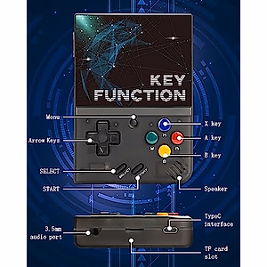 Miyoo Mini Plus Retro Handheld Game Console,Retro Game Emulator Console for Adults and Children,3.5" IPS Screen,64GB TF Card 10,000+ Games,Portable Rechargeable Open Source,Support WiFi (Black)