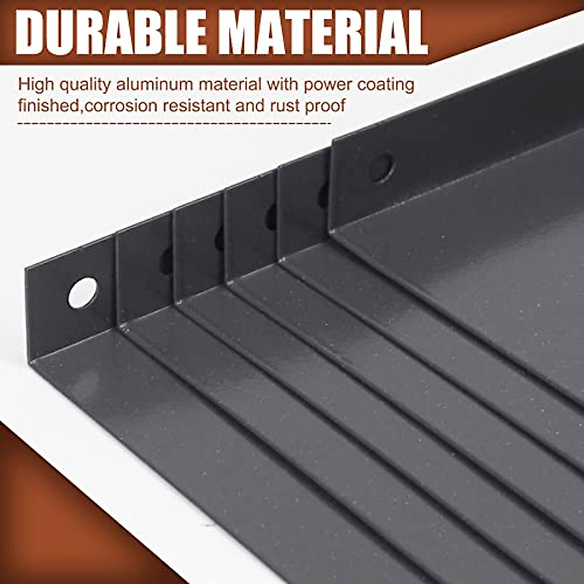 BJADE'S Gutter Valley Splash Guard,6 Pcs Aluminum Roof Valley Splash Shield Gutter Guard.for Straight,Flat Roofs,Corner,10 inch Each