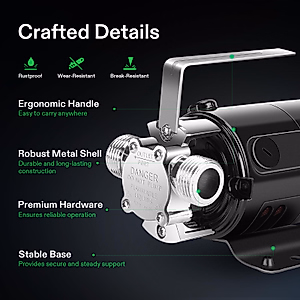 VIVOSUN 115V Water Transfer Pump, 1/10HP 330 GPH Portable Utility Pump with Water Hose Kit, Ideal for Removing Water from Gardens, Hot Tubs, Rain Barrels, Pools, Ponds, and Aquariums