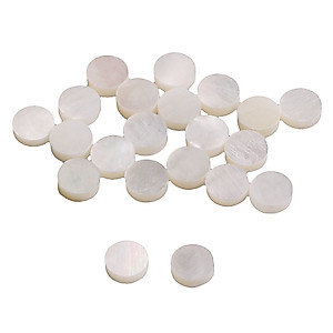 szzijia White Mother of Pearl Shell Dot Fret Inlay Maker 6mm for Guitar Fingerboard (Pack of 20)