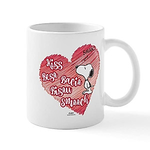 CafePress Snoopy Kisses Mug Ceramic Coffee Mug, Tea Cup 11 oz
