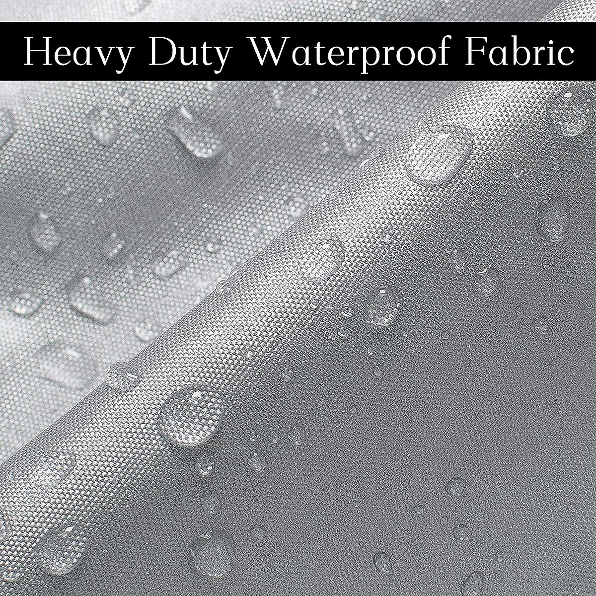 Wanoni's Kayak Cover Heavy Duty Waterproof Canoe Cover – UV Resistant Fishing Boat Cover for Outdoor Storage (9.3-18ft) (Gray, Suitable for 16.8-18ft Kayak)