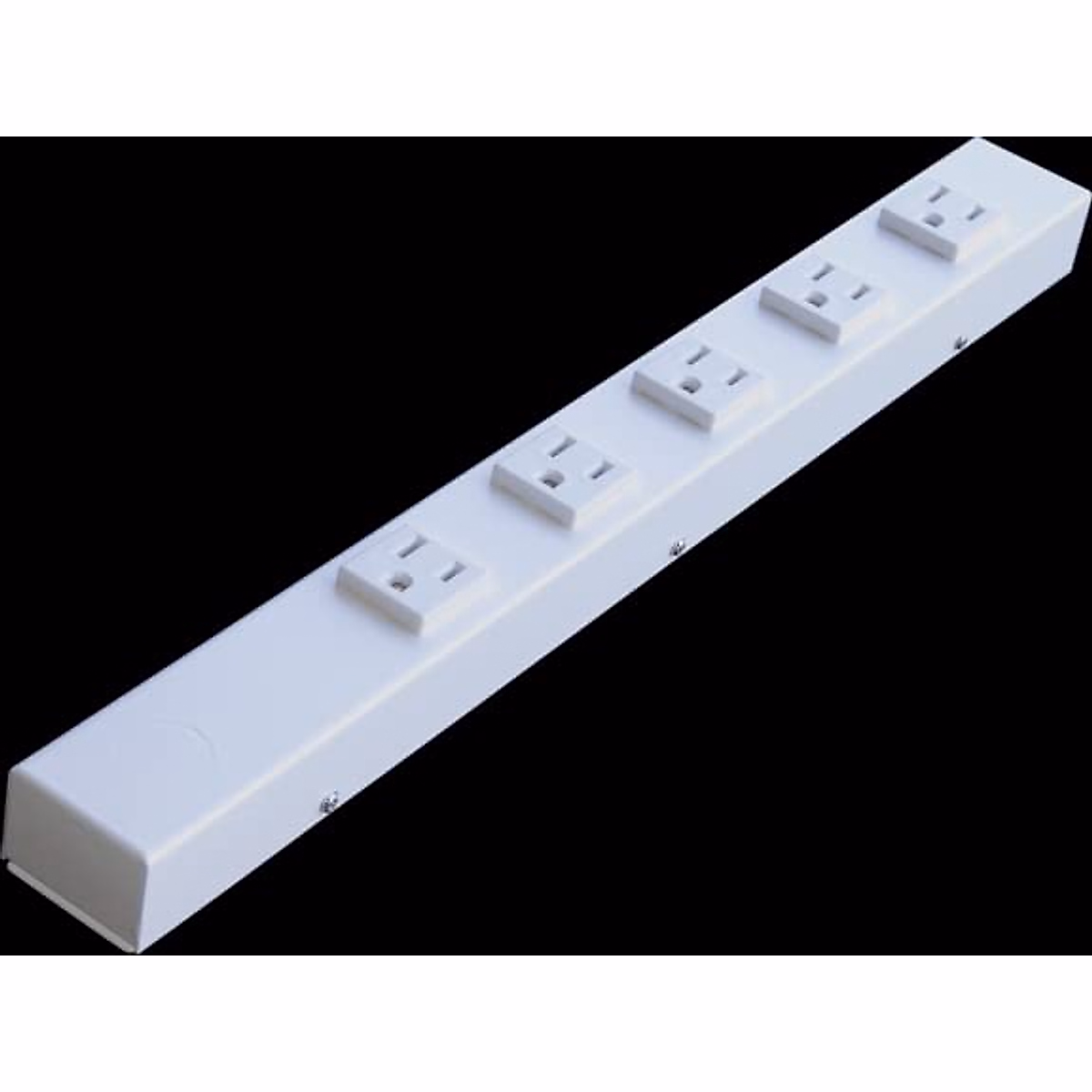 16” 5-Outlet Hardwired Power Strip, White