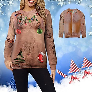 Christmas Shirts Womens Witch Shirts elk Print tee Tops Party Slim Western Athletic Shirts Pullover Black Bomber Jacket Women Plaid Shirts for Women Blouse Tops