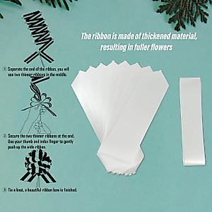 BOXHOME Big Car Bow 18" White Large Gift Wrap Ribbon Pull Bows for Party, Birthday, Wedding Garlands & Swag, Fundraise, Decoration