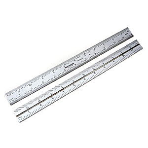 Benchmark Tools 466484 12 inch Combination Square Blade Ruler 4R Markings 1/8, 1/16, 1/32, 1/64 Stainless Steel Non-Glare Satin Chrome Finish Compatible with Starrett, Mitutoyo, PEC, Brown and Sharp
