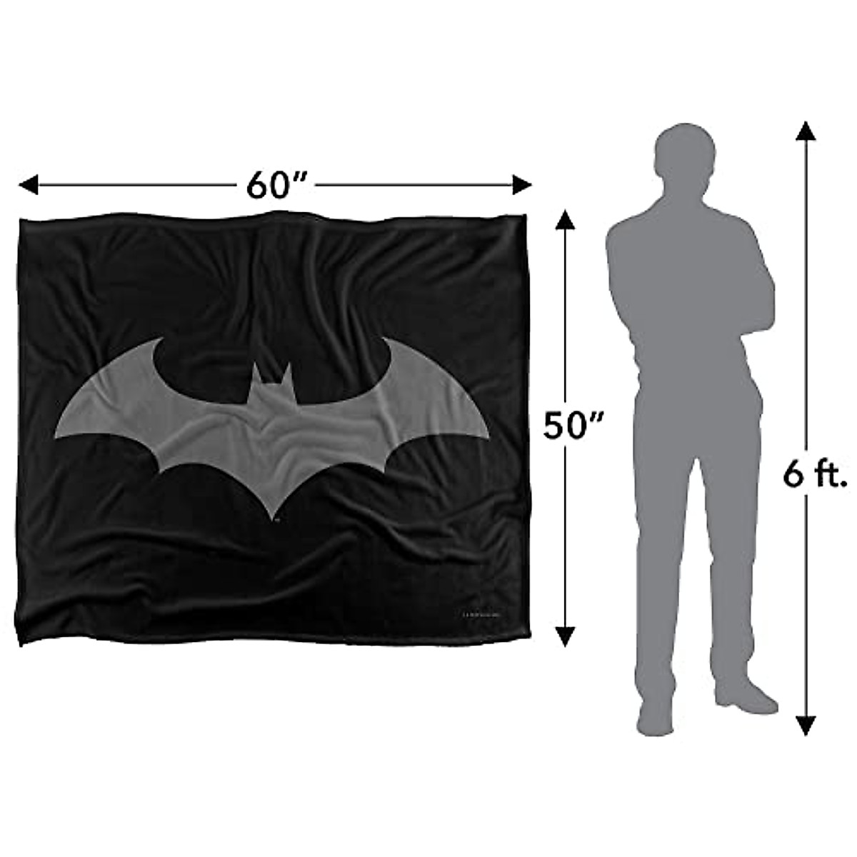 Batman Hush Logo Officially Licensed Silky Touch Super Soft Throw Blanket 50" x 60"