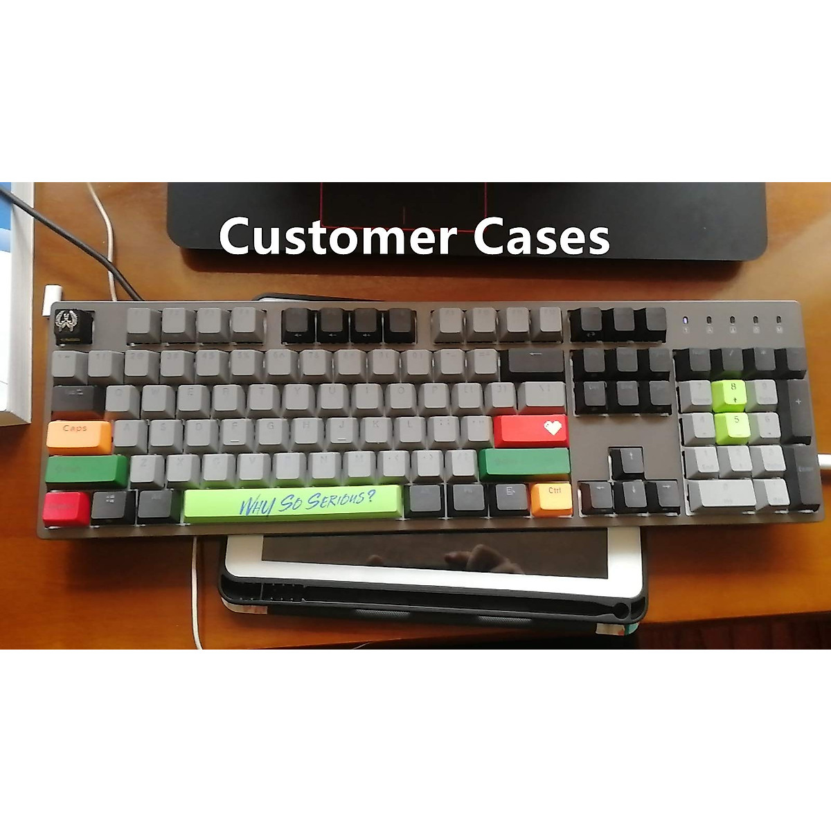 WHY SO SERIOUS 6.25u Spacebar PBT Keycap Dye-Sublimation Switch Cherry Profile for Cherry RGB MX Mechanical Gaming Keyboards
