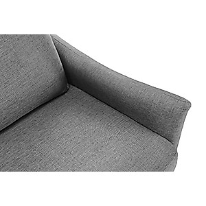 LCH 66.9" Modern Fabric Sofa, Upholstered Wood Base-Two-Cushion Design Furniture Suitable for Small Spaces, Living Room, Office, Soft Couch Easy to Install (Light Grey,Loveseat)