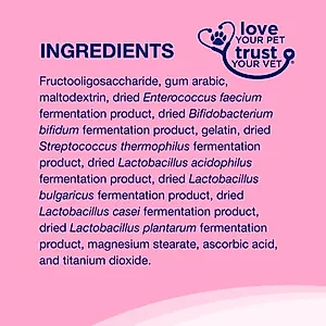 Nutramax Proviable Digestive Health Supplement Multi-Strain Probiotics and Prebiotics for Cats and Dogs - with 7 Strains of Bacteria, 80 Capsules