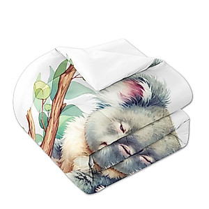 Personalized Koala Comforter Queen - Koala Comforter Twin Size, Koala Bed Set Twin Koala Comforter Set for Boys Girls Koala Bedding Sets Lightweight, Koala Bed Sets Queen Size Koala Comforter Set