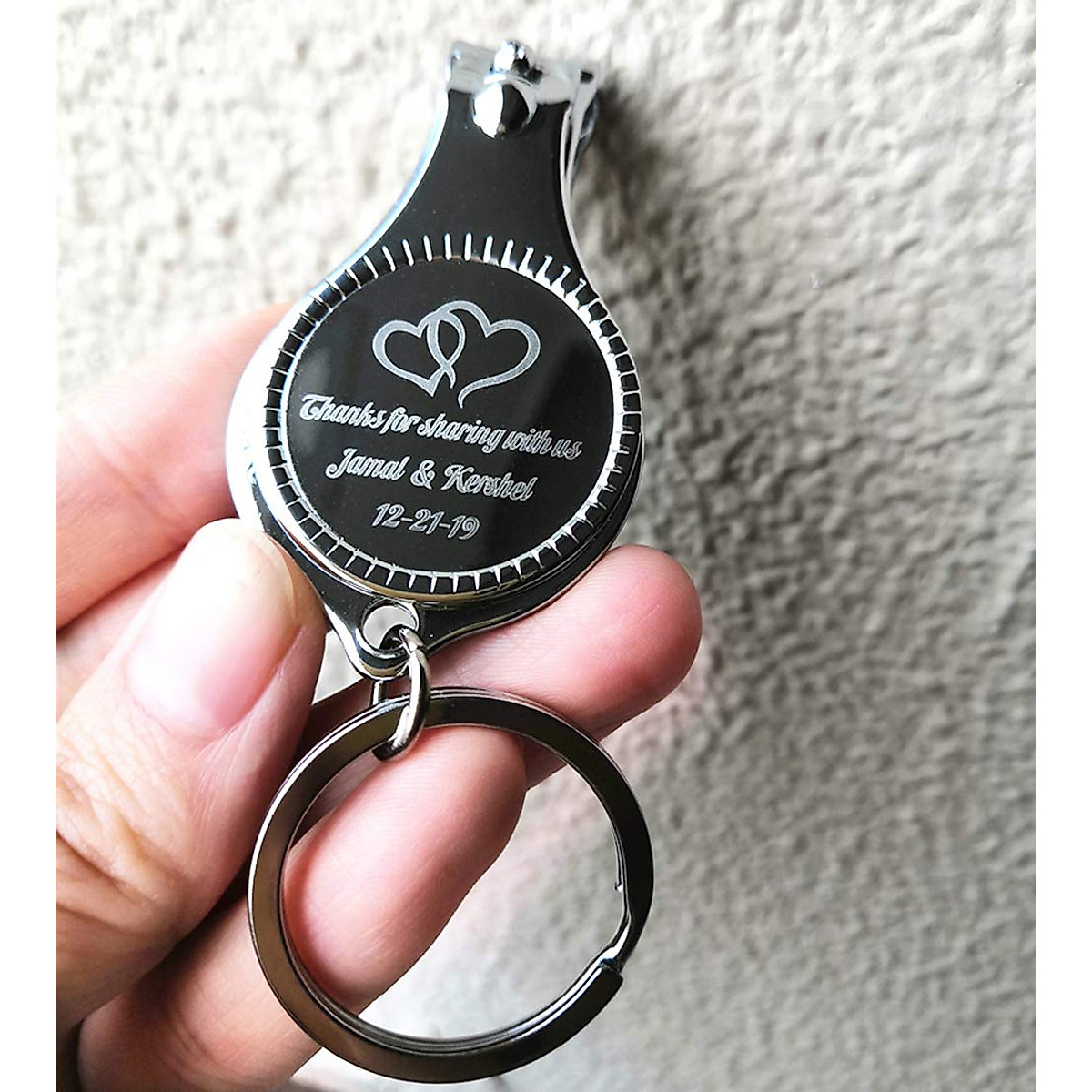 30pcs Personalized Bottle Opener Nail Clipper Keychain Versatile & Durable, Private Customized Party Favors Wedding Brewery Christmas Logo Engraved