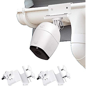 Wasserstein Weatherproof Gutter Mount Compatible with Arlo Pro/Pro2/Pro3/Pro4, Arlo HD, and Arlo Ultra/Ultra 2 - Greater Height for Your Arlo Cameras (2-Pack, White)