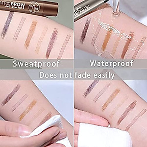 4 Point Eyebrow Pencil Dark Brown Waterproof Tint Makeup Pen Creates Natural Looking Brows and Stays on 24H