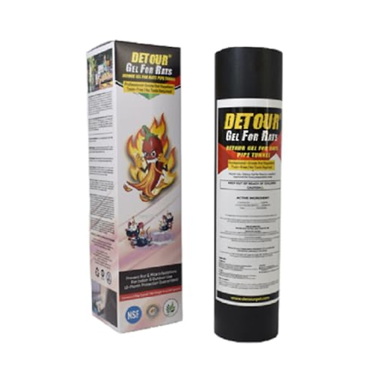 Detour Gel for Rats Pipe Tunnel | 100% Fool-Proof Rodent Repellent Device | Ready-to-Use | Designed with Safety in Mind for Pets & Kids | Toxin-Free