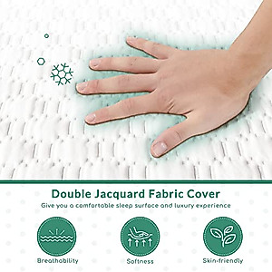 Airdown Full Mattress 8 Inch, Memory Foam Mattress in a Box Made in USA, Full Size Mattress Cool Gel Foam Infused Bamboo Charcoal, Medium Feel, CertiPUR-US Certified