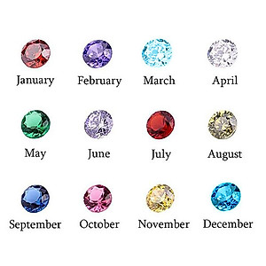 Personalized Birthstone Rings with 2 Name for Couples 925 Sterling Silver Mothers Ring 2 Birthstones Custom Heart Name Ring for Couple Women Sisters Engraved Name Rings for Birthday Wedding