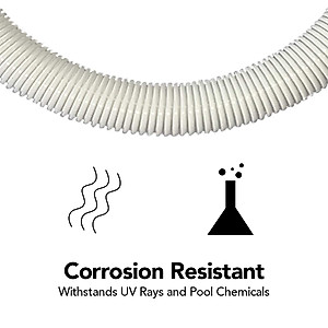 Puri Tech 12 Pack Universal Swimming Pool Cleaner Suction Hose 48 Inches Long White Color for Kreepy Krauly, Baracuda G3/G4, Navigator, & More