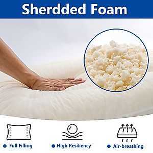 Comcaver 3 Pack Outdoor Cushions Set for Rattan Chair Wicker Sofa, Waterproof Patio Cushions Set for 4 Pieces Seater Outdoor Furniture Conversation, Navy