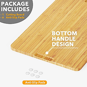 SpaceAid 30 x 20 Large Bamboo Cutting Board, Wooden Cutting Boards for Kitchen, Extra Large Big Wood Chopping Board Charcuterie Board (30 x 20 inches)
