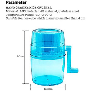 Portable Hand Crank Ice，Ice Chopper Mini Portable Ice Machine Domestic Ice Crusher for Children