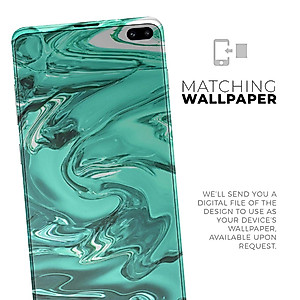 DesignSkinz Bright Trendy Green Color Swirled Protective Vinyl Decal Wrap Skin Cover Compatible with The Samsung Galaxy S20 (Screen Trim & Back Glass Skin)