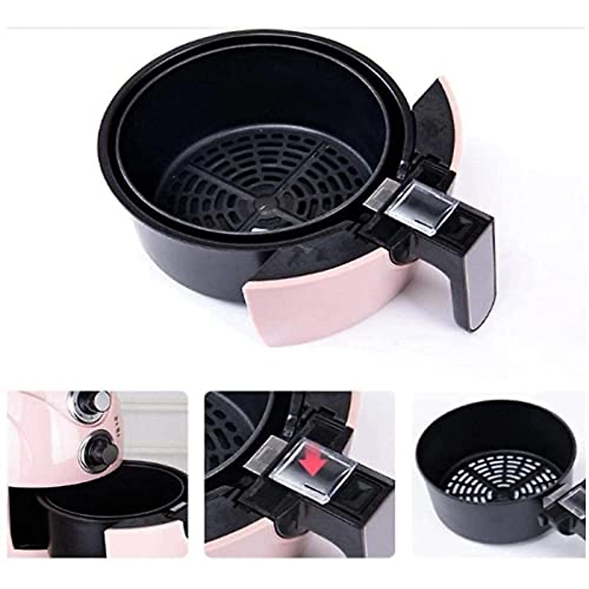Air Fryer for Home Use 2.5L Modern Simplicity Air Fryer Air Fryer Automatically Fried Chicken Fish and Chips Oven Pink Every Family