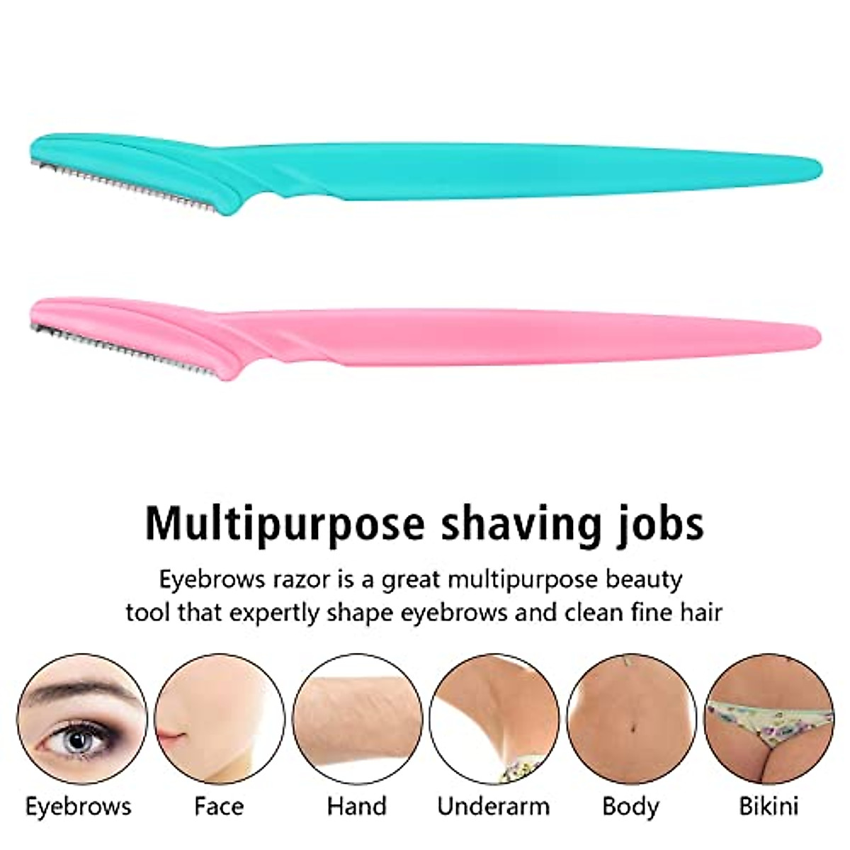 NEBURORA 20 Pcs Eyebrow Razor Trimmers for Women and Men Face Hair Removers, Portable Size