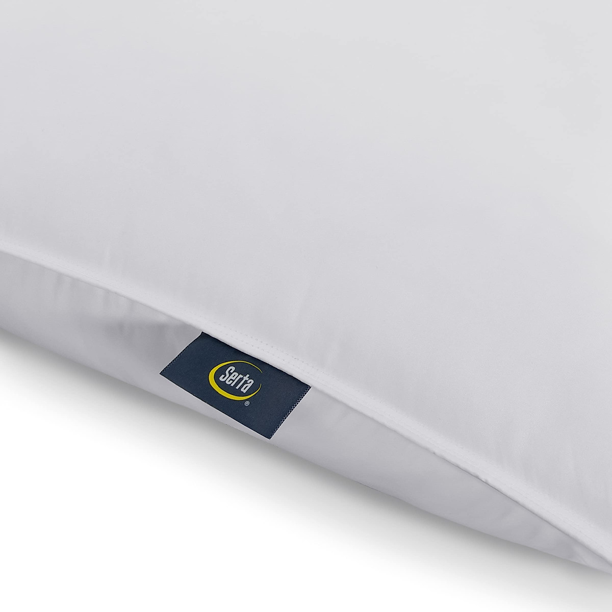 Serta Down Illusion Soft Hypoallergenic Soft/Medium Bed Pillows for Side, Stomach or Back Sleepers (2 Pack), Queen, White