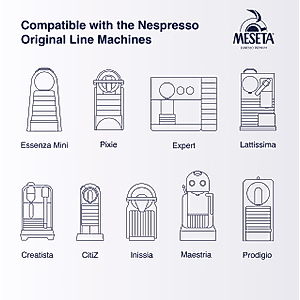 Nespresso Compatible Meseta Coffee Capsules . 100 Capsules of Gourmet Organic(European certified) 100% Arabica Coffee Espresso Compatible with Nespresso Machine