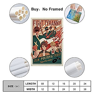 NIUBB Dream SMP Pogtopia GerHom Poster 90s Canvas Wall Art Room Aesthetic Decor Posters Gift 12x18inch(30x45cm)