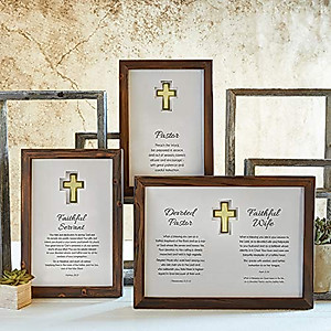 Creative Brands Heartfelt Collection Appreciation Wall Art with Scripture, 15 x 11-Inches, Pastor and Wife