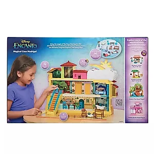 Disney Encanto Magical Madrigal House Playset with Mirabel Doll & 14 Accessories - Features Lights, Sounds & Music!