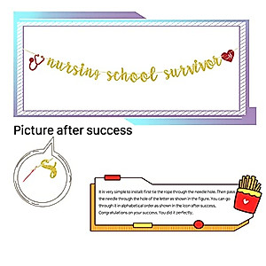 Nursing School Survivor Banner, Congrats Nurse/RN Grad Party Decor Party Decorations Supplies