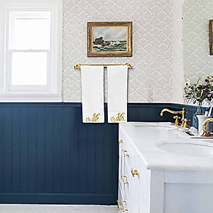 Modern Designs Pro Mr. and Mrs. Gifts - Couple Embroidered WASHCLOTHS Towels - Anniversary,Wedding,Engagement Gifts (2 Pack - Mr. & Mrs Washcloths)