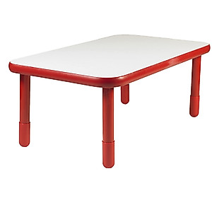 Children’s Factory-AB745RPR20 Baseline 48"x30" Rect. Table, Homeschool/Playroom Furniture, Kids Activity Table for Preschool/Classroom Learning, 20" Legs, Red
