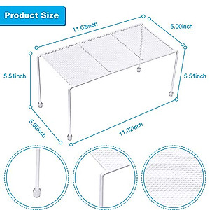 JBESUHI Mesh Kitchen Shelves,Cabinet Storage Shelf Rack, Cabinet Organization Mini Storage Shelf (White, 4)