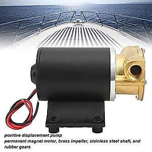 Kadimendium Boat Bilge Pump, Long Life Span Liquid Delivery Self Priming Impeller Bilge Pump Flush Pump Baitwell Pump Convenient Manipulation for Liquid Transfer(#1)