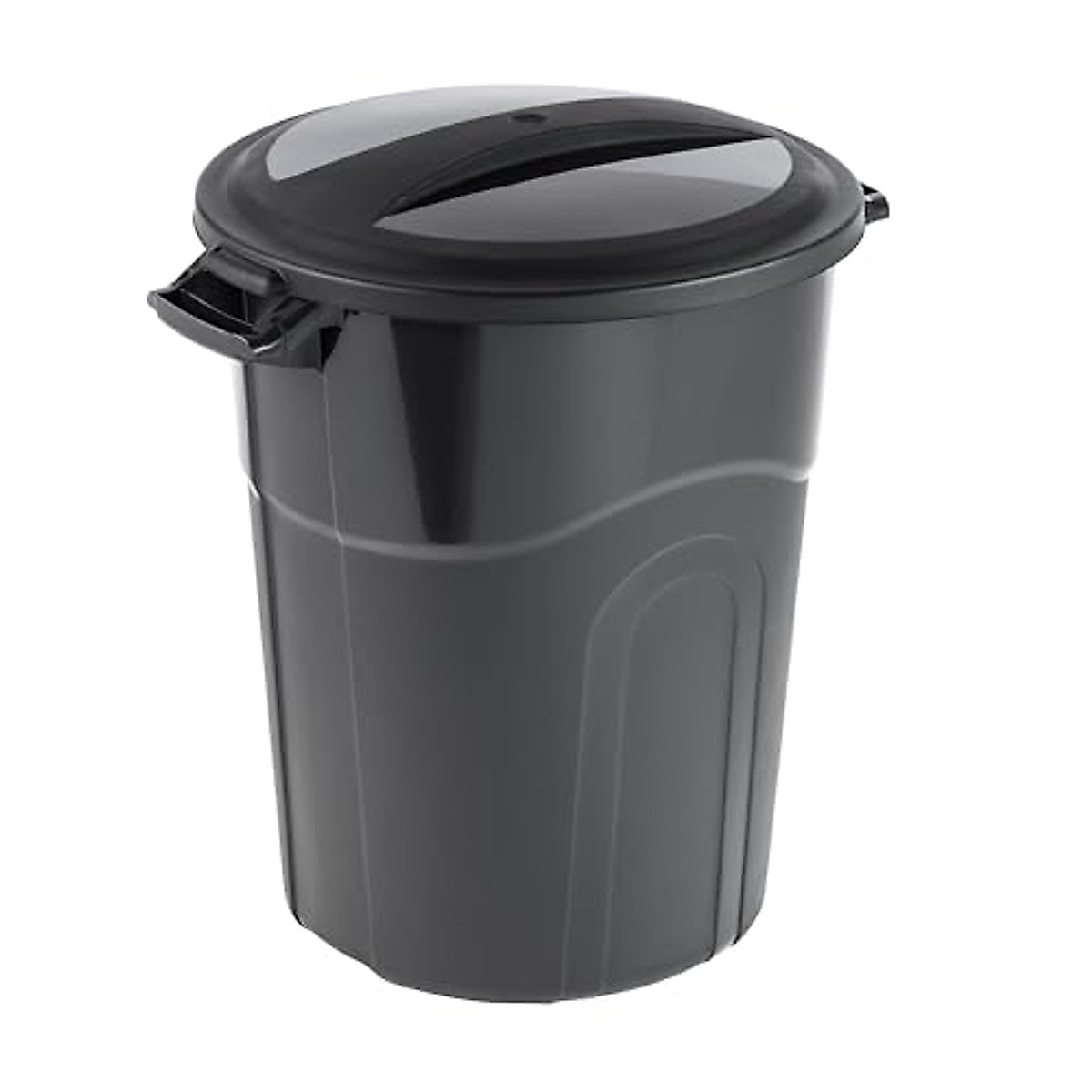 BCWYO 20 Gallon Heavy Duty Plastic Garbage Can, Included Lid, Black