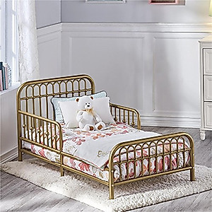 Little Seeds Monarch Hill Ivy Metal Toddler Bed, Gold
