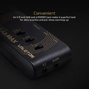 VALETON Guitar Headphone Amplifier Multi Effects Pocket Rechargeable Mini Practice Amplifier Rushead Max (Include 2 Additional Guitar Picks)