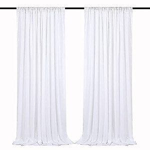 Sequin Curtains 2 Pieces White 2FTx8FT Sequin Photo Backdrop Birth Party Sequin Backdrop Curtain