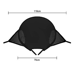 Universal Sun Shade with Net for Baby Strollers Toddlers Kids Zippered Veil Netting Pram Pushchair Canopy Parasol Extrender Buggy Sun Cover Shield