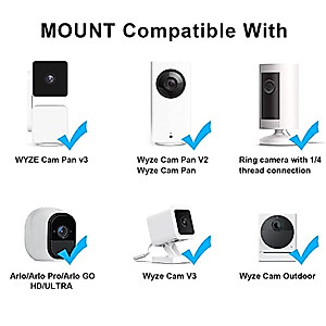 AOZTSUN 2Pack Flexible Clamp Mount Compatible with Wyze Cam Pan V2 (2021 Release) &Wyze Cam Pan V3 Indoor/Outdoor (2023 Release), Flexible Gooseneck Mounting Bracket No Tools or Wall Damage Required