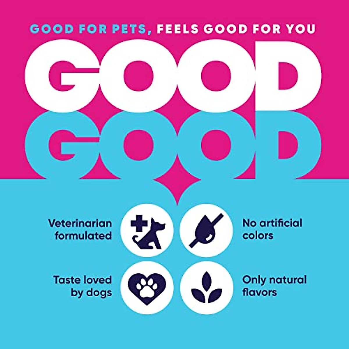 GoodGood Calming Dog Supplements; Helps Manage Stress and Nervousness; Chewable Soft Treats with Ashwagandha, Chamomile, L-Theanine; Probiotics; 90 Natural Flavor Chews