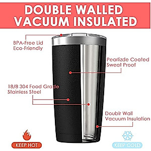 Deitybless 6 Pack 20oz Tumbler Vacuum Insulated Travel Mug with Lids, Stainless Steel Double Wall Bulk Cup for Home, Office, Outdoor Suitable for Vehicle Cup Holders(Assorted Colors)