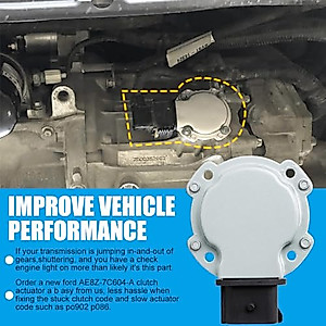 FANHAY AE8Z-7C604-A Automatic Transmission Clutch Actuator A/B for 2012 2013 2014 2015 2016 2017 2018 Ford Focus SE SEL & 2011-2019 Ford Fiesta,Shift Interlock Solenoid AE8Z-7C604 AE8Z7C604A